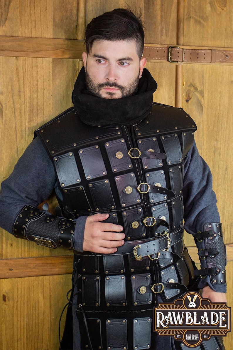 Medieval Fantasy Brigandine Armor: Brown Castro Vecchio Vest, LARP ...
