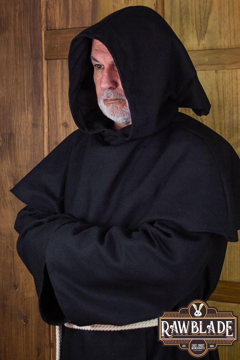 Benedictine Monk Habit, Medieval LARP, Cosplay, Costume for Ren Faire ...