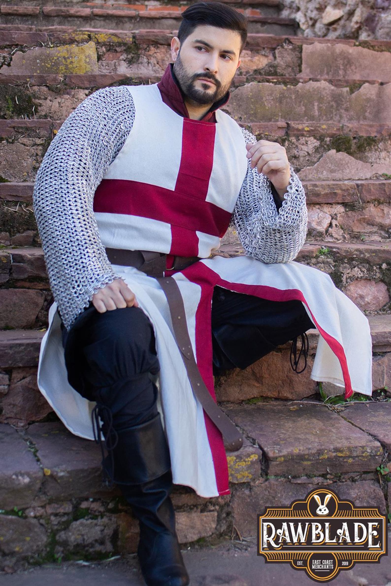 Authentic Medieval Knight Tabard – Templar & Hospitaller Designs for ...