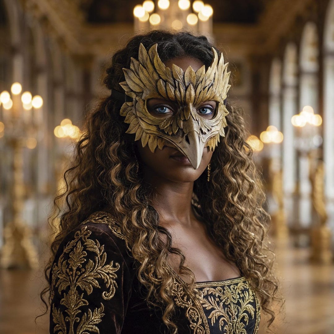Sparrow Mask , Bridgerton Cosplay Prop, Dark Fantasy Costume for LARP ...
