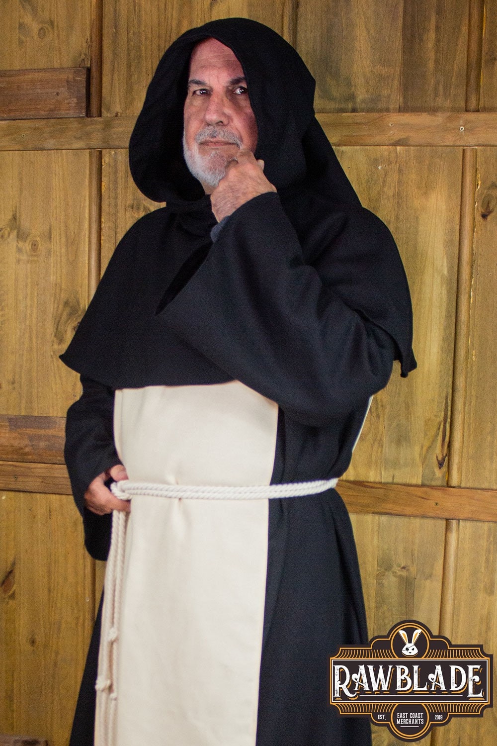 Medieval Dominican Monk Habit - Fantasy LARP Cosplay Costume for ...