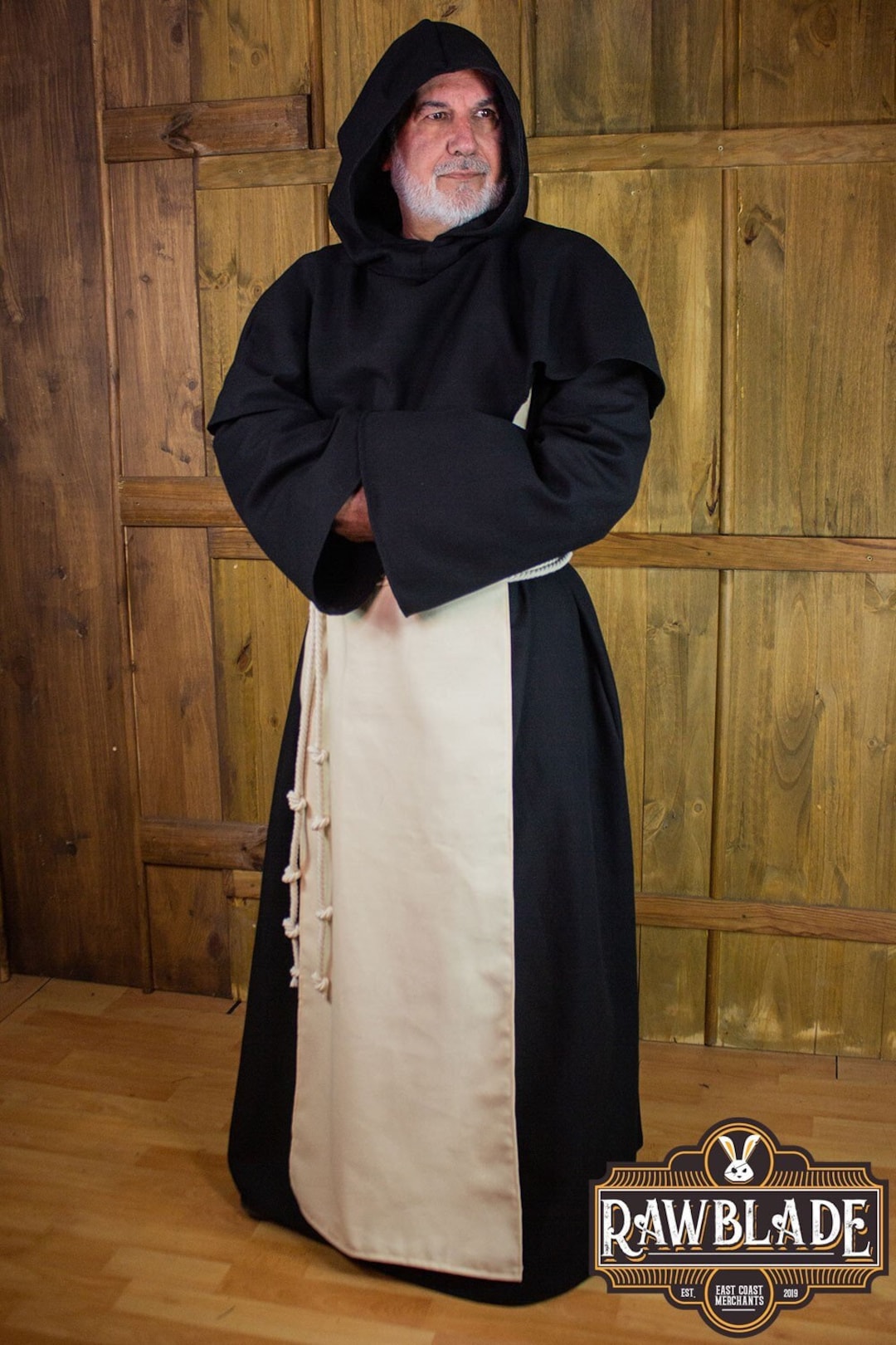 Medieval Dominican Monk Habit - Fantasy LARP Cosplay Costume for ...