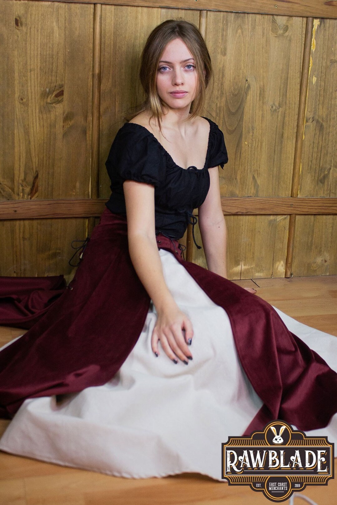 Fantasy LARP Isabela Double Skirt for Renaissance Faires, Cosplay ...