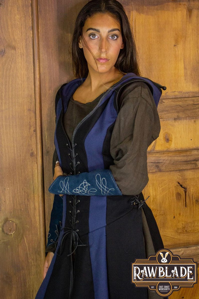 Fantasy Medieval Arylith Archer Cotton Tunic Blue - LARP, US Duty Free ...