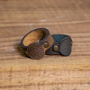 Handcrafted Lugh Leather Celtic Knot Ring - Ancient Irish Mythology ...