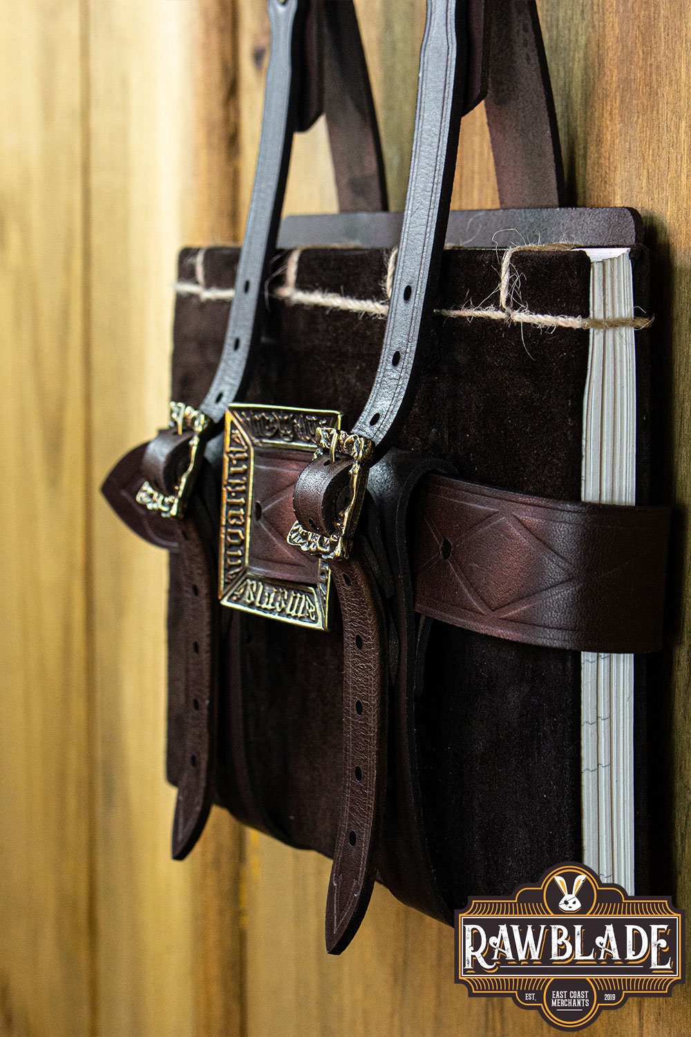 Leather Book Holder, Medieval Fantasy Wizard Pouch, LARP Cosplay ...