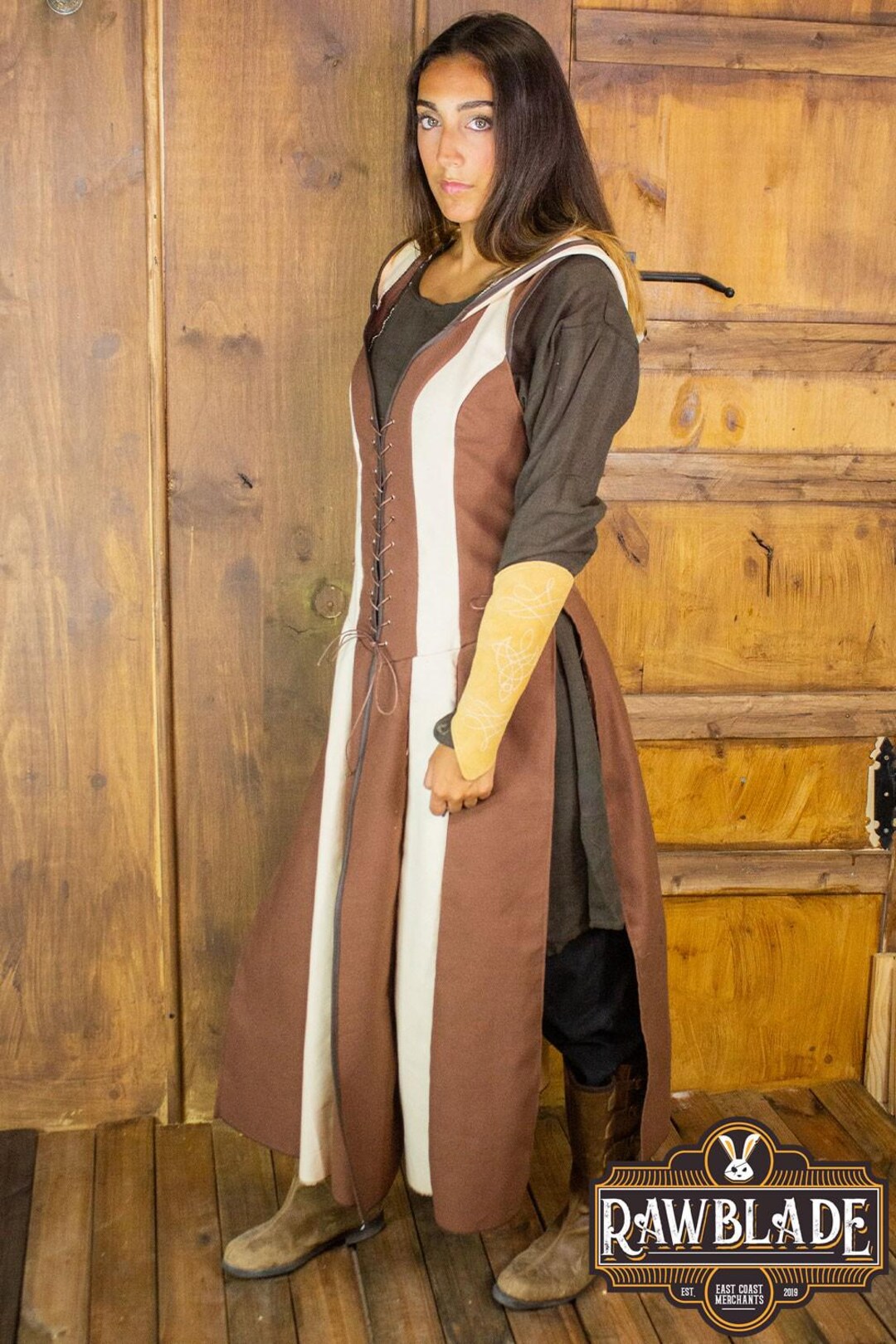 Fantasy Medieval Arylith Archer Cotton Tunic Beige - LARP, Cosplay ...
