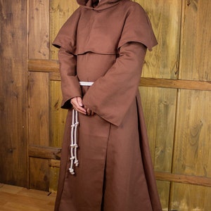 Medieval Franciscan Monk Habit, LARP, Renaissance Faire, Fantasy ...