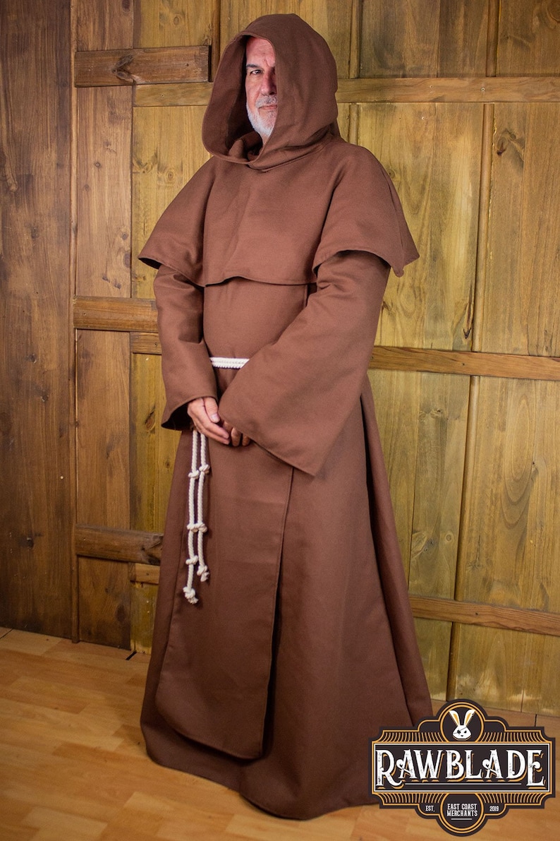 Medieval Franciscan Monk Habit, LARP, Renaissance Faire, Fantasy ...