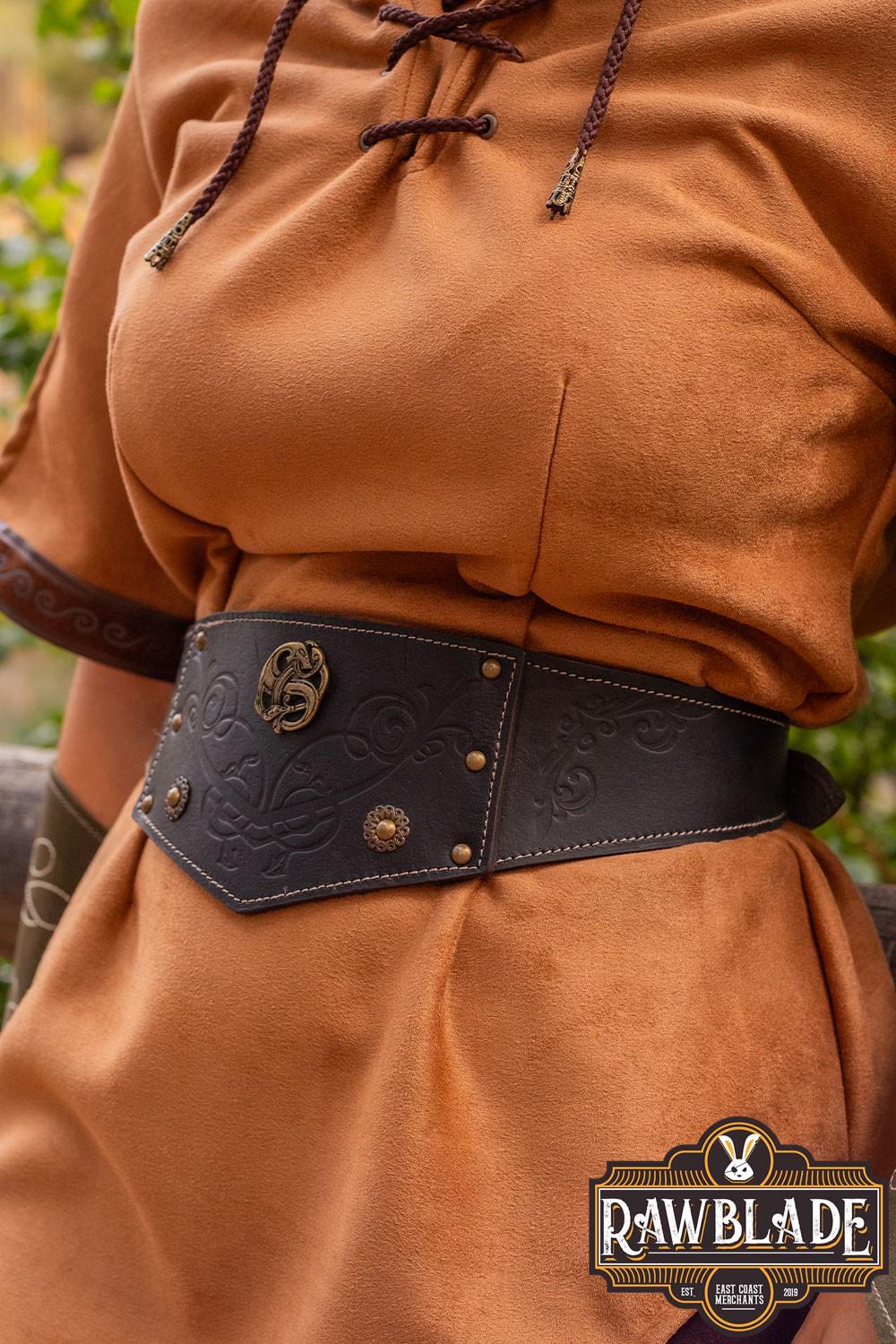 Embossed Leather Fantasy Belt: Renaissance Faire, LARP Cosplay - Etsy