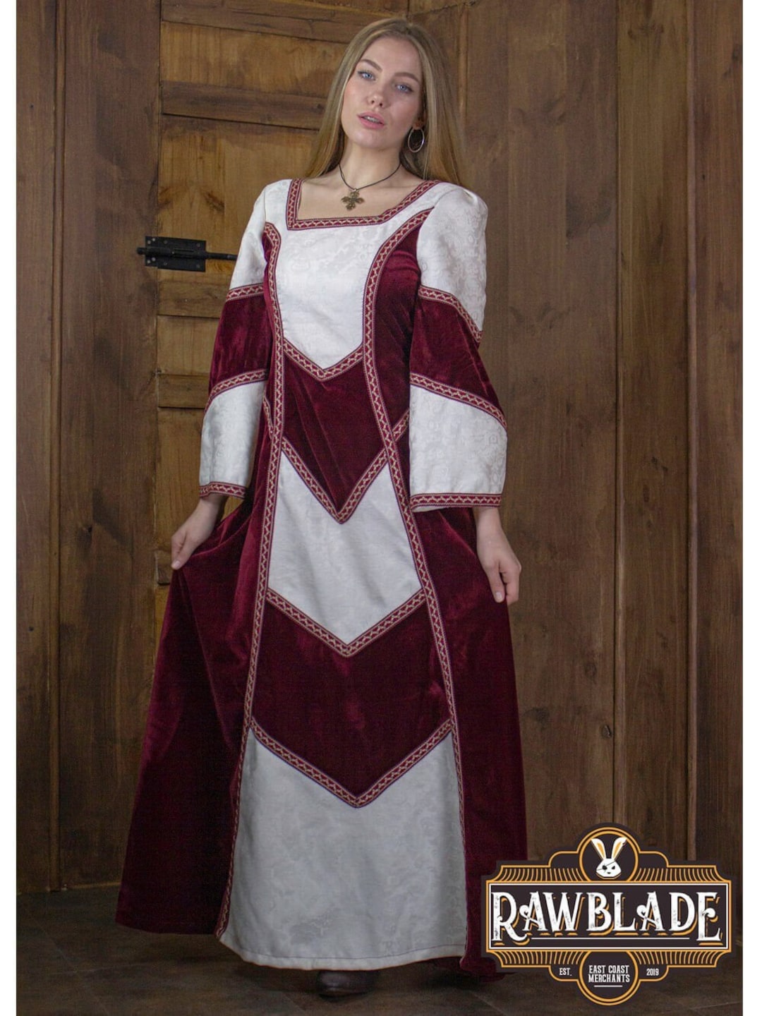 Medieval Castilian Velvet Dress Gown, Renaissance Costume - Etsy