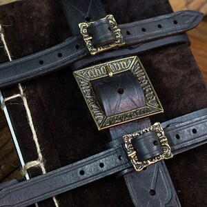 Leather Book Holder, Medieval Fantasy Wizard Pouch, LARP Cosplay ...