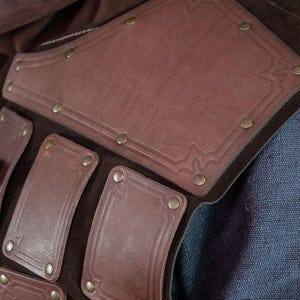 Medieval Fantasy Brigandine Armor: Brown Castro Vecchio Vest, LARP ...