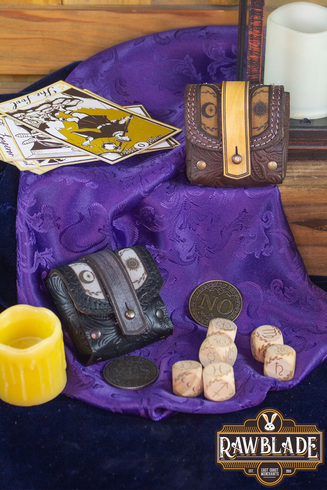 Zodiac Elements Dice Fortune Pouch, LARP, Renaissance Faire, Cosplay ...