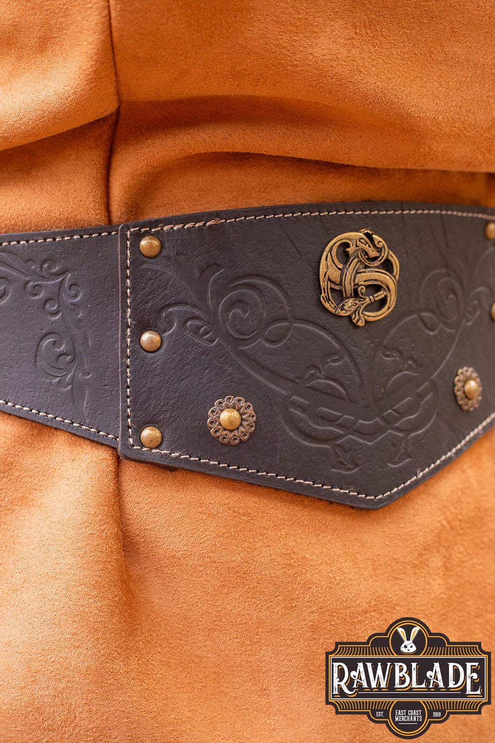 Embossed Leather Fantasy Belt: Renaissance Faire, LARP Cosplay - Etsy