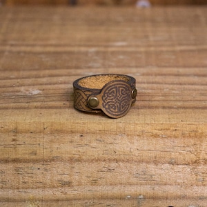 Handcrafted Lugh Leather Celtic Knot Ring - Ancient Irish Mythology ...