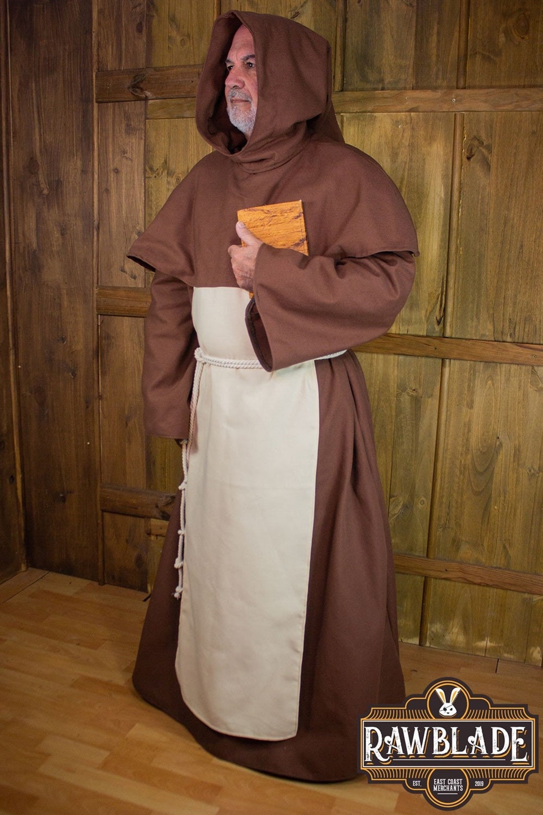 Franciscan Monk Habit for Fantasy Medieval LARP, US Duty Free ...