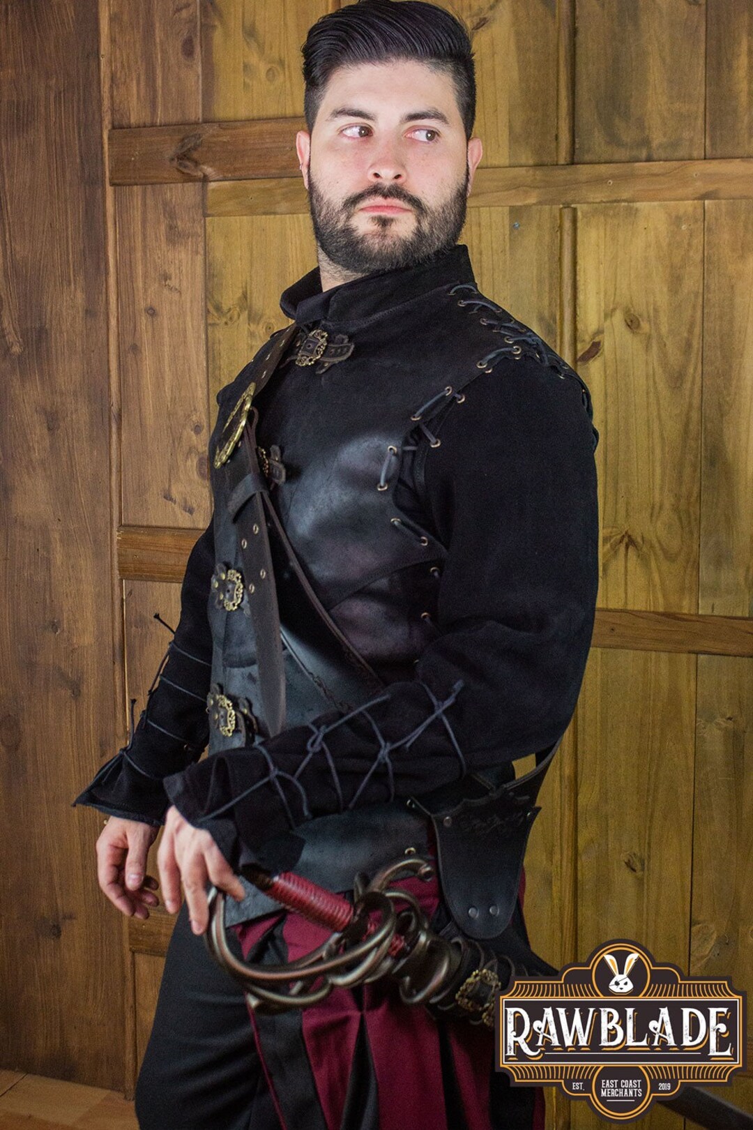 Medieval Leather Baldric: LARP Sword Holder, Renaissance Cosplay - Etsy