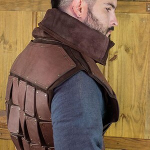 Medieval Fantasy Brigandine Armor: Brown Castro Vecchio Vest, LARP ...