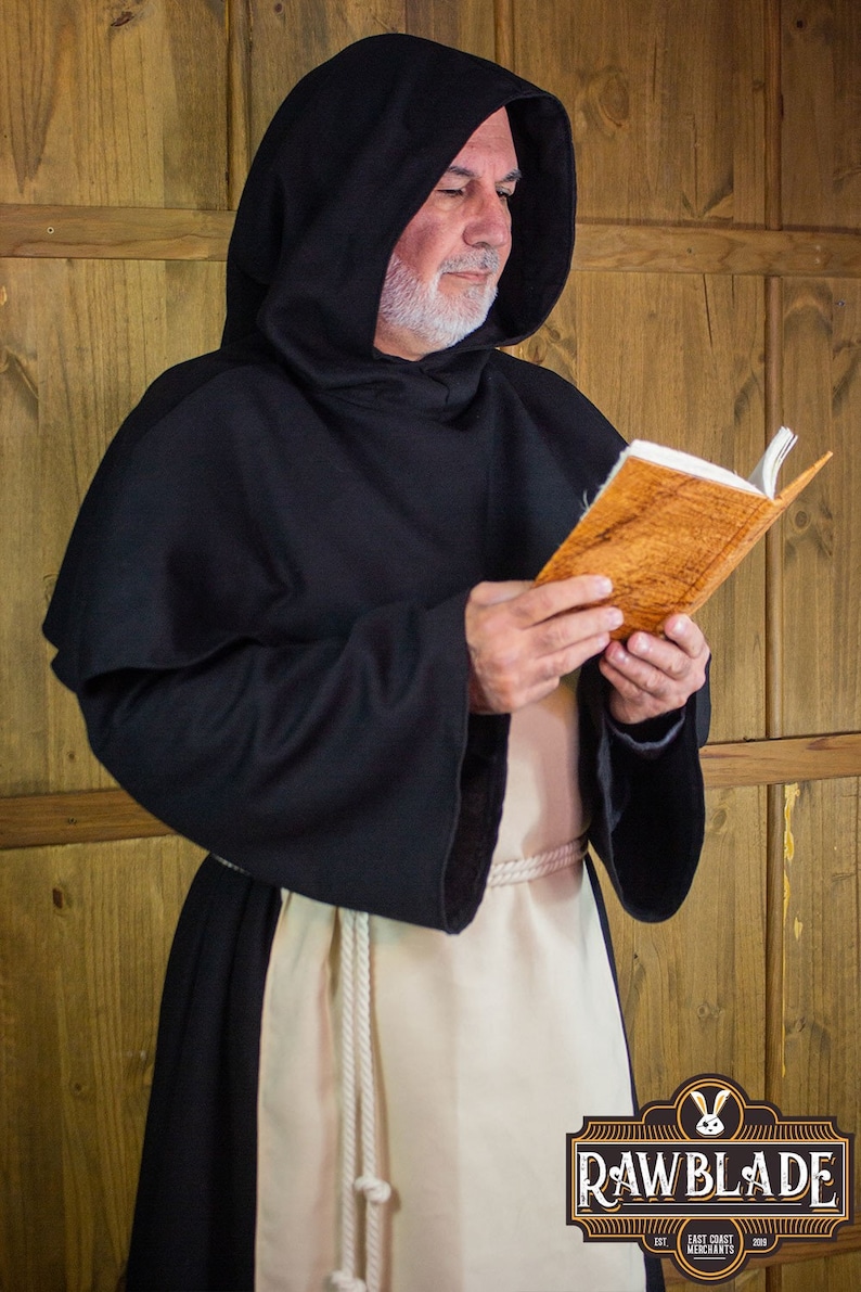 Medieval Dominican Monk Habit - Fantasy LARP Cosplay Costume for ...
