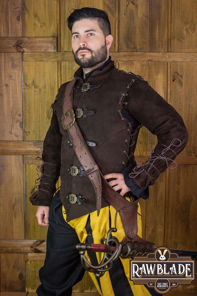 Medieval Leather Baldric: LARP Sword Holder, Renaissance Cosplay - Etsy