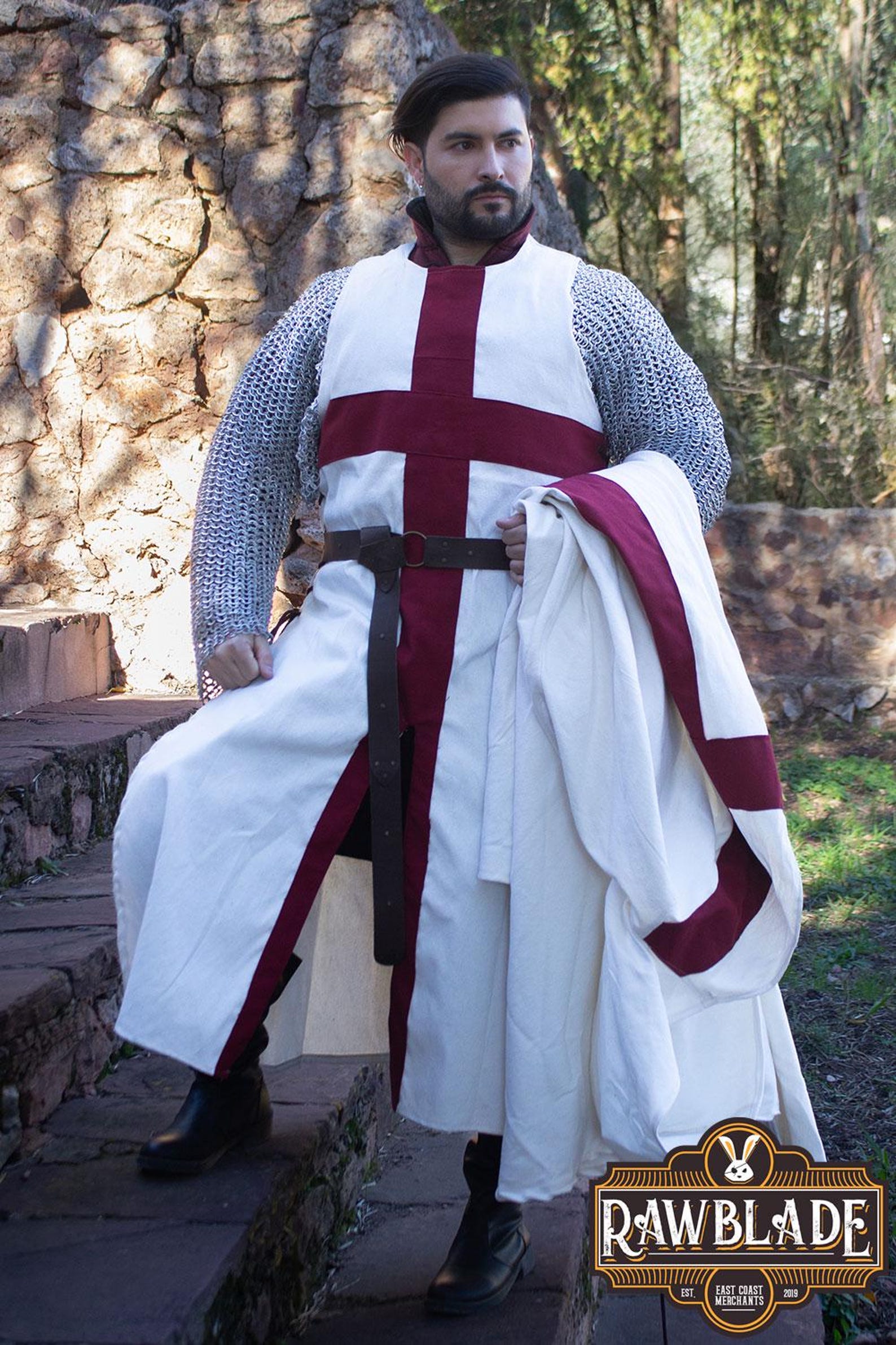 Authentic Medieval Knight Tabard – Templar & Hospitaller Designs for ...