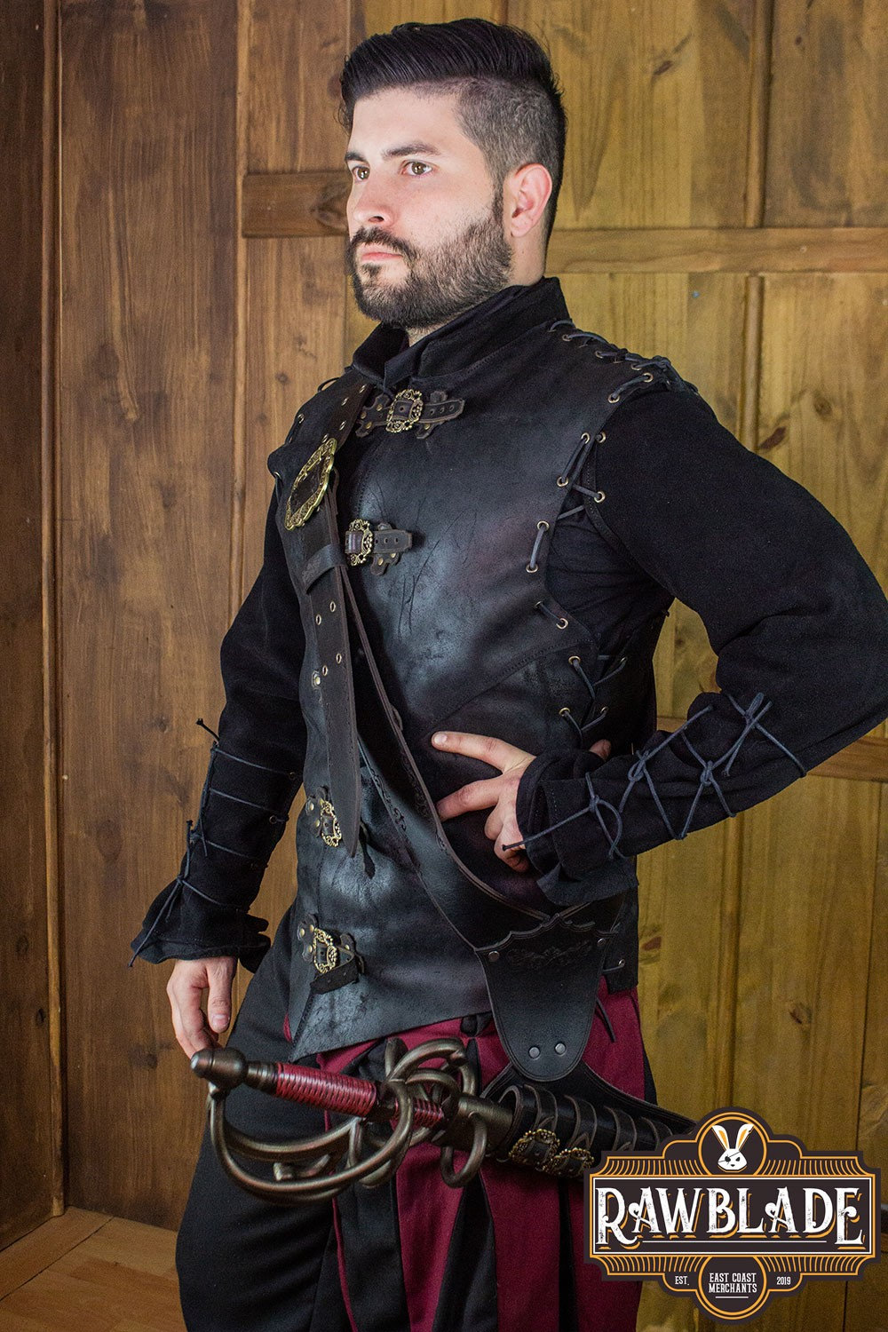 Medieval Leather Baldric: LARP Sword Holder, Renaissance Cosplay - Etsy