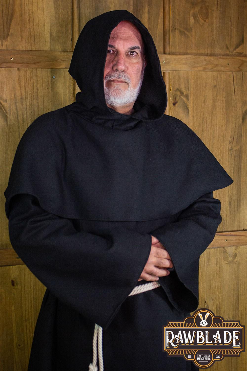 Benedictine Monk Habit, Medieval LARP, Cosplay, Costume for Ren Faire ...