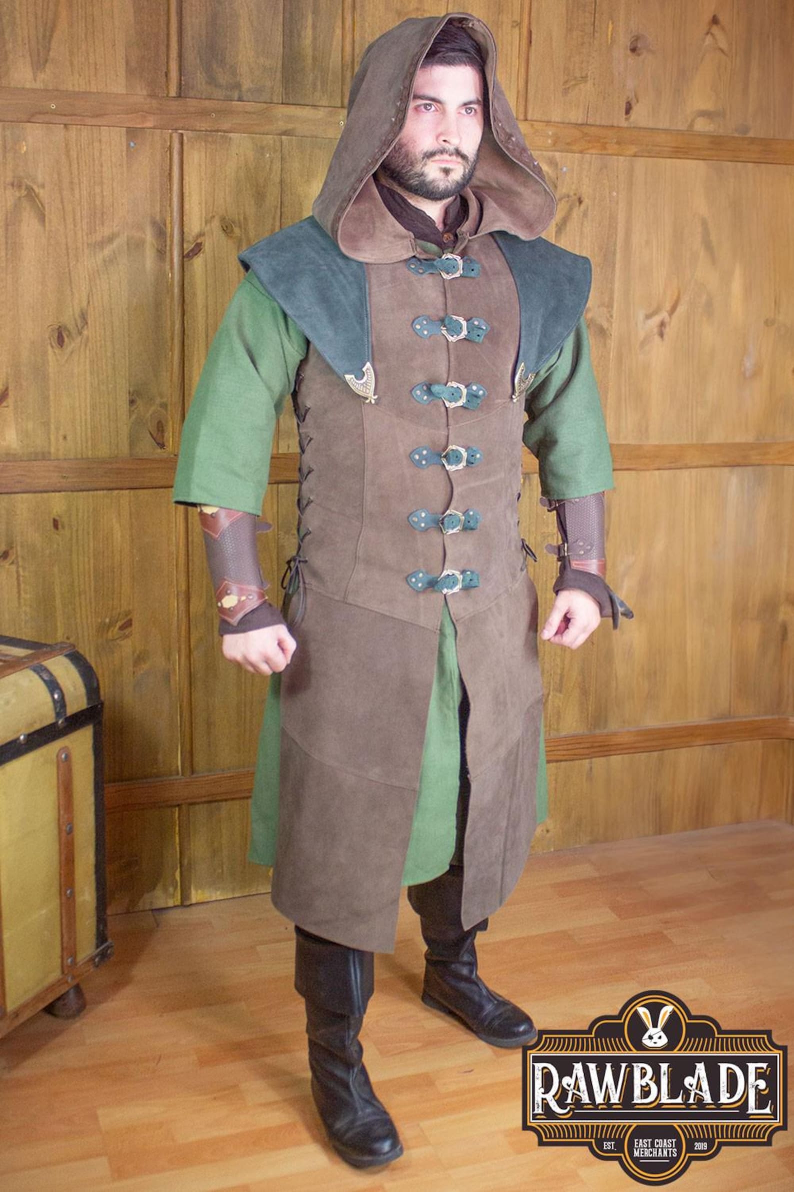 Karanthir Leather Jerkin Fantasy Medieval: LARP Cosplay Costume Vest ...