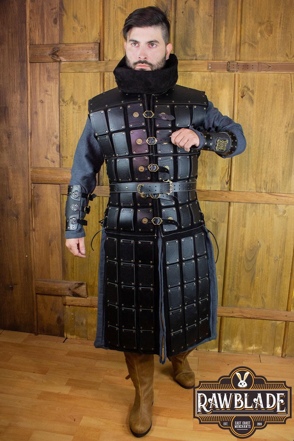 Fantasy Medieval Black Brigandine Castro Vecchio Armor, LARP, US Duty ...