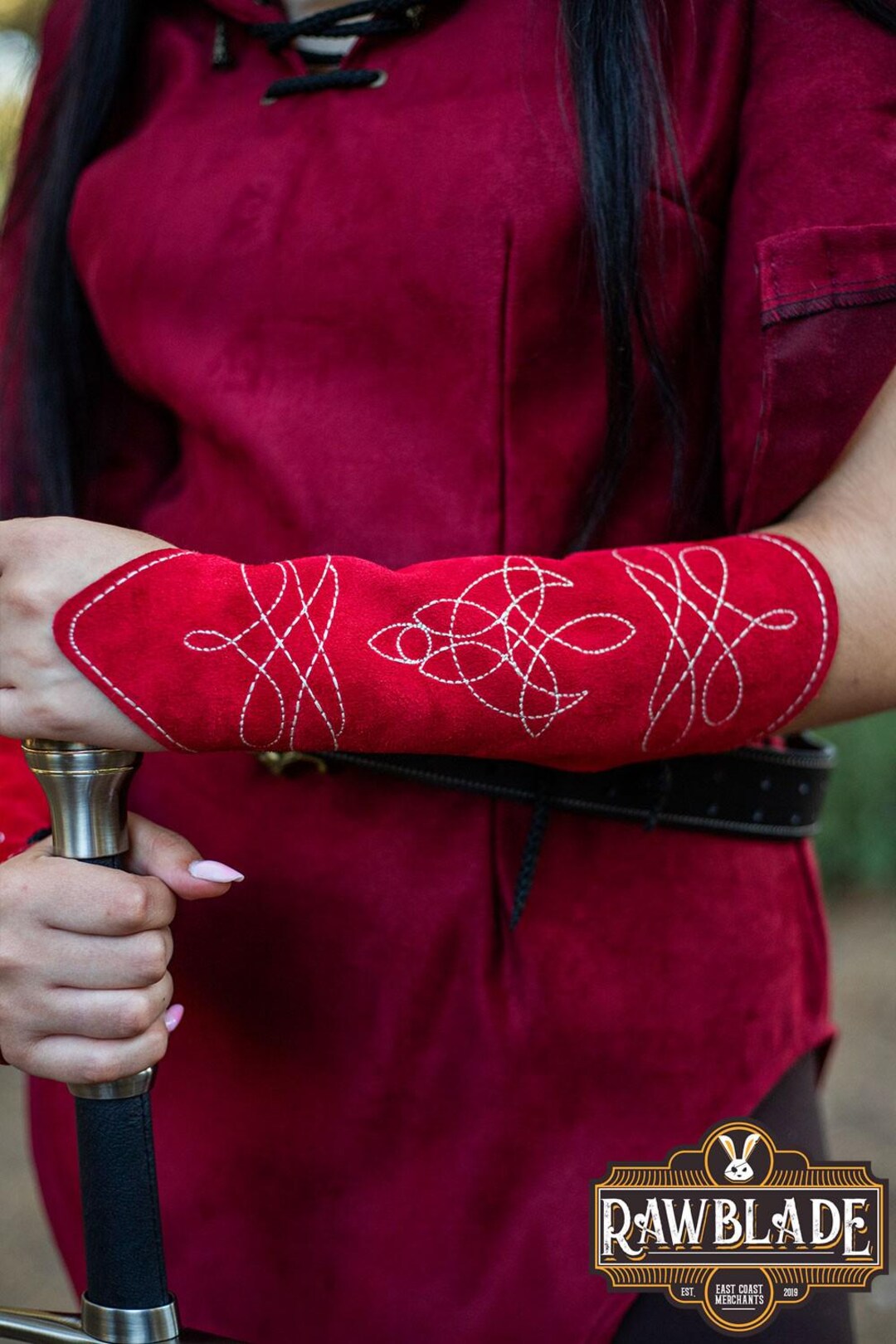 Elvish Leather Bracers: Medieval LARP Cosplay Armor - Etsy