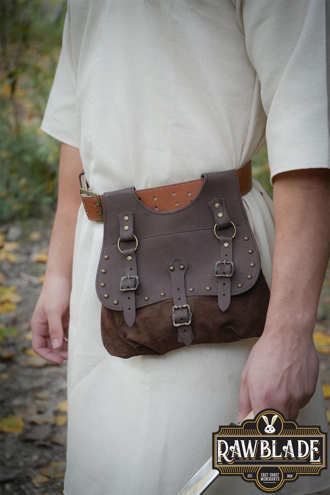 Fantasy Medieval LARP Agor Belt Bag Small - Elvish Ren Faire Cosplay ...