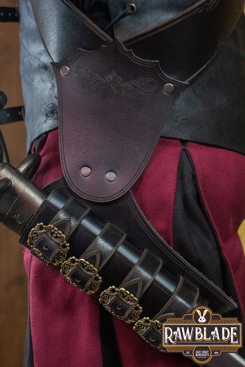 Medieval Leather Baldric: LARP Sword Holder, Renaissance Cosplay - Etsy