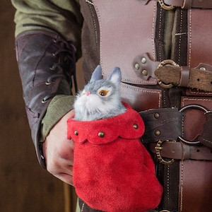 LARP Pet Pouch: Medieval Rabbit Plush, Cosplay Accessory - Etsy