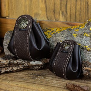 Wanderer Pouch Black for Fantasy Medieval LARP, Cosplay, Ren Faire - Etsy
