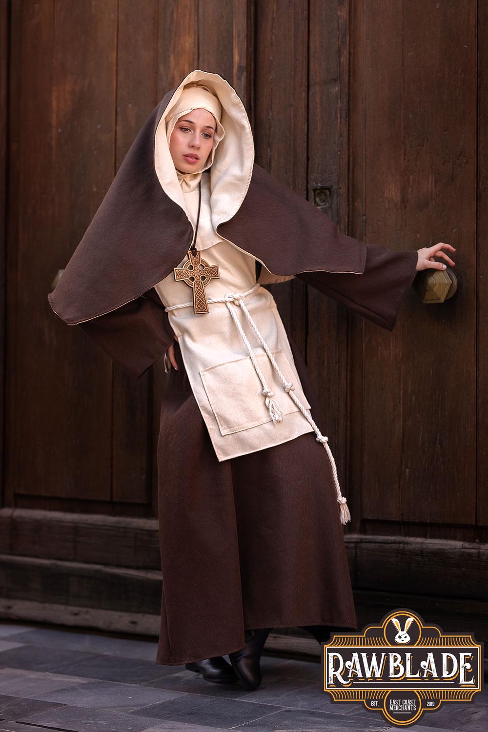Franciscan Nun Costume – Authentic Medieval Habit for Reenactments ...