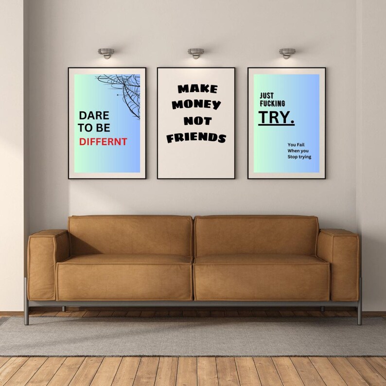 Motivational Quotes Poster Set of 10 - Inspirational Wall Art Prints ...