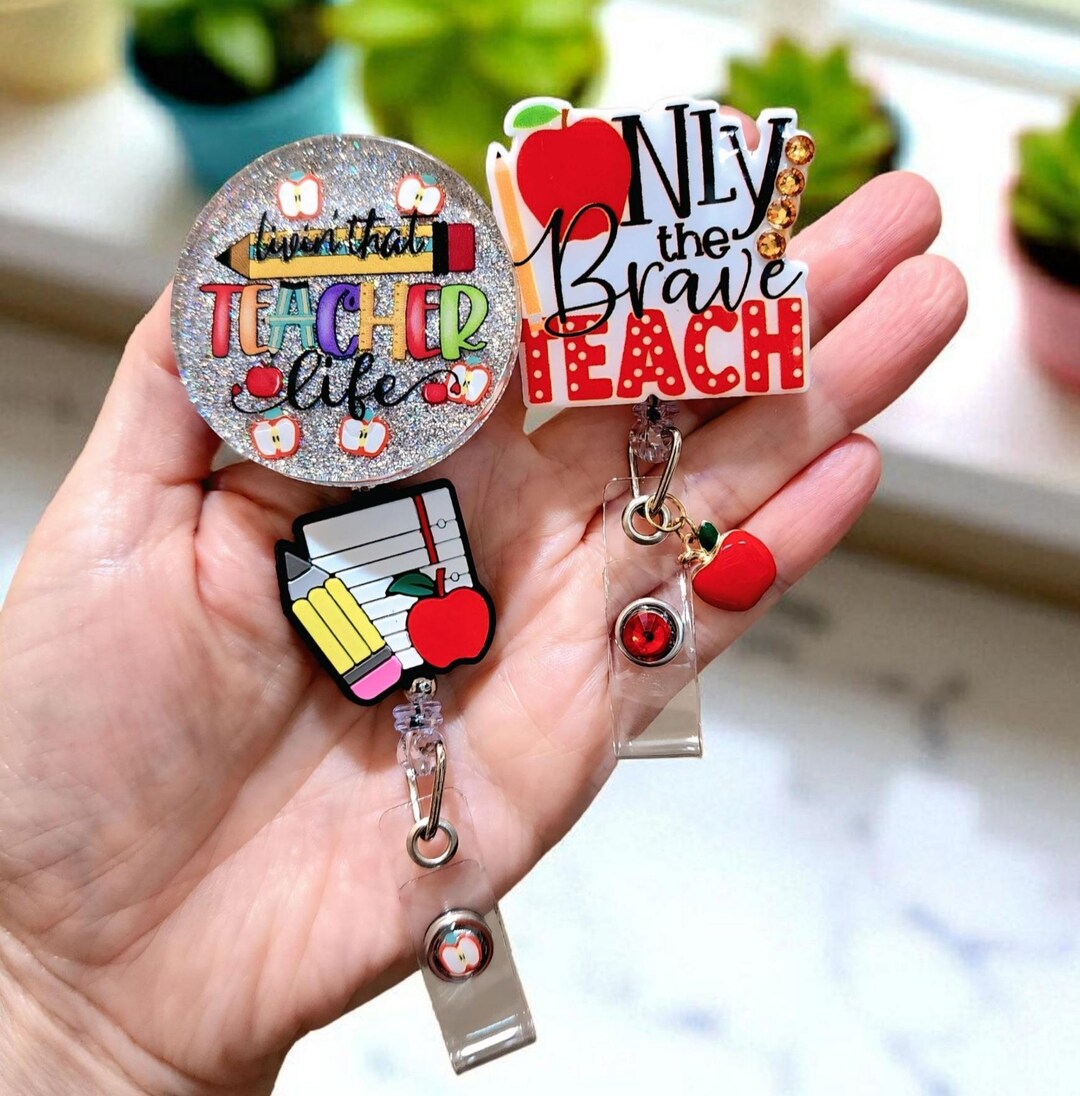 Teacher Badge Reel, Custom Badge Reel for Teachers, Teacher Badge ...