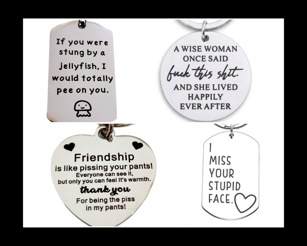 Funny Friendship Keychain, Jewelry, Gifts, Backpack Keychain, Laser ...