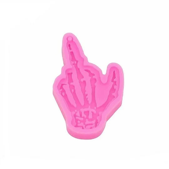 Middle Finger Skeleton Hand Silicone Mold, Middle Finger Skeleton Bones ...