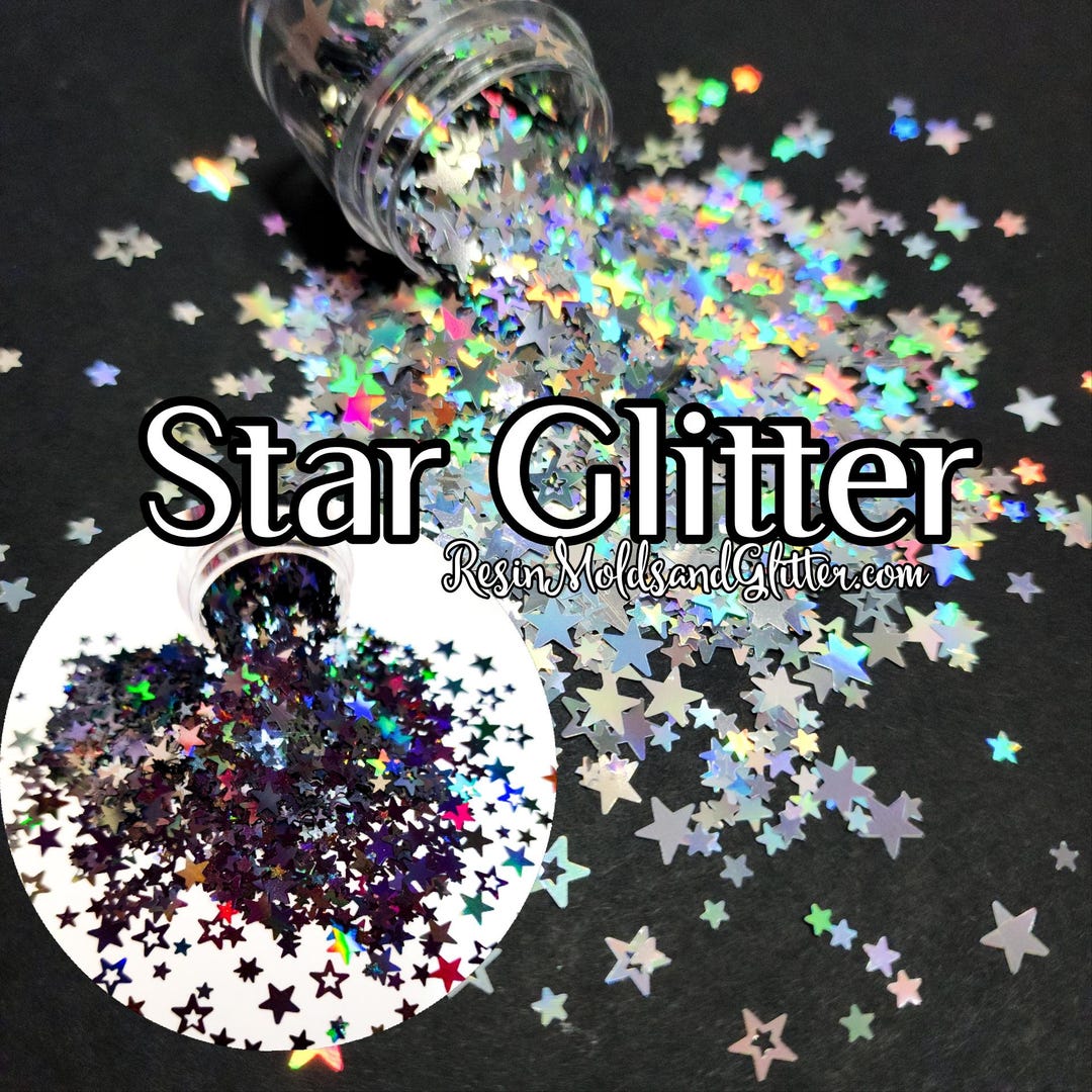 5 Point Star Glitter, Holographic Star Glitter for Nail Art, Glitter ...