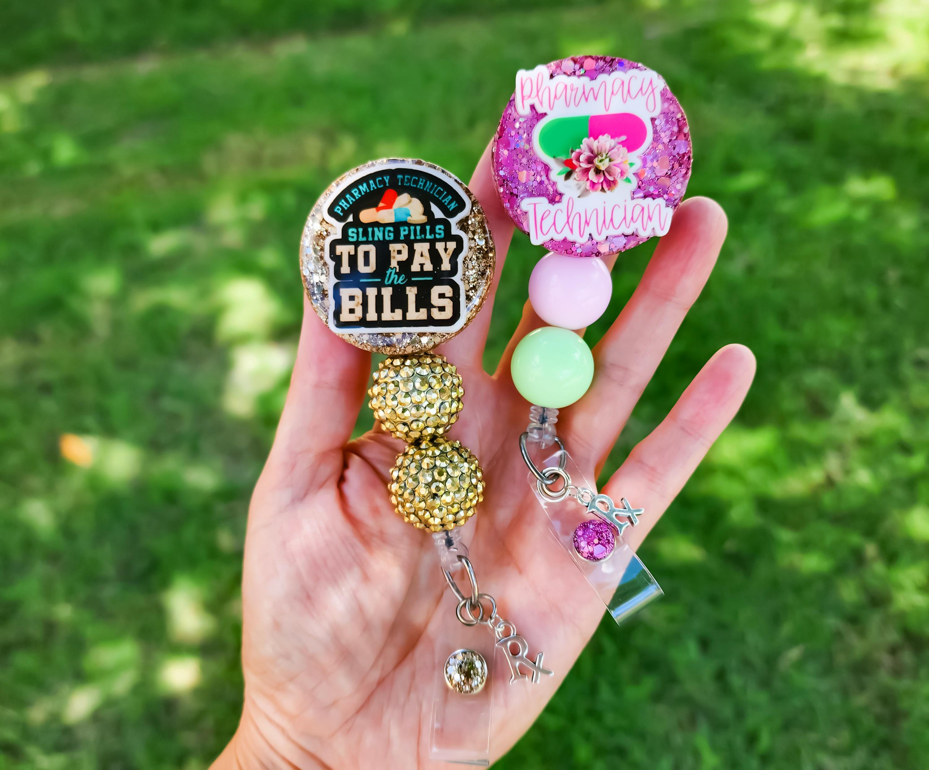 Pharmacy Technician Badge Reel, Custom Badge Reel for Pharmacy Techs ...