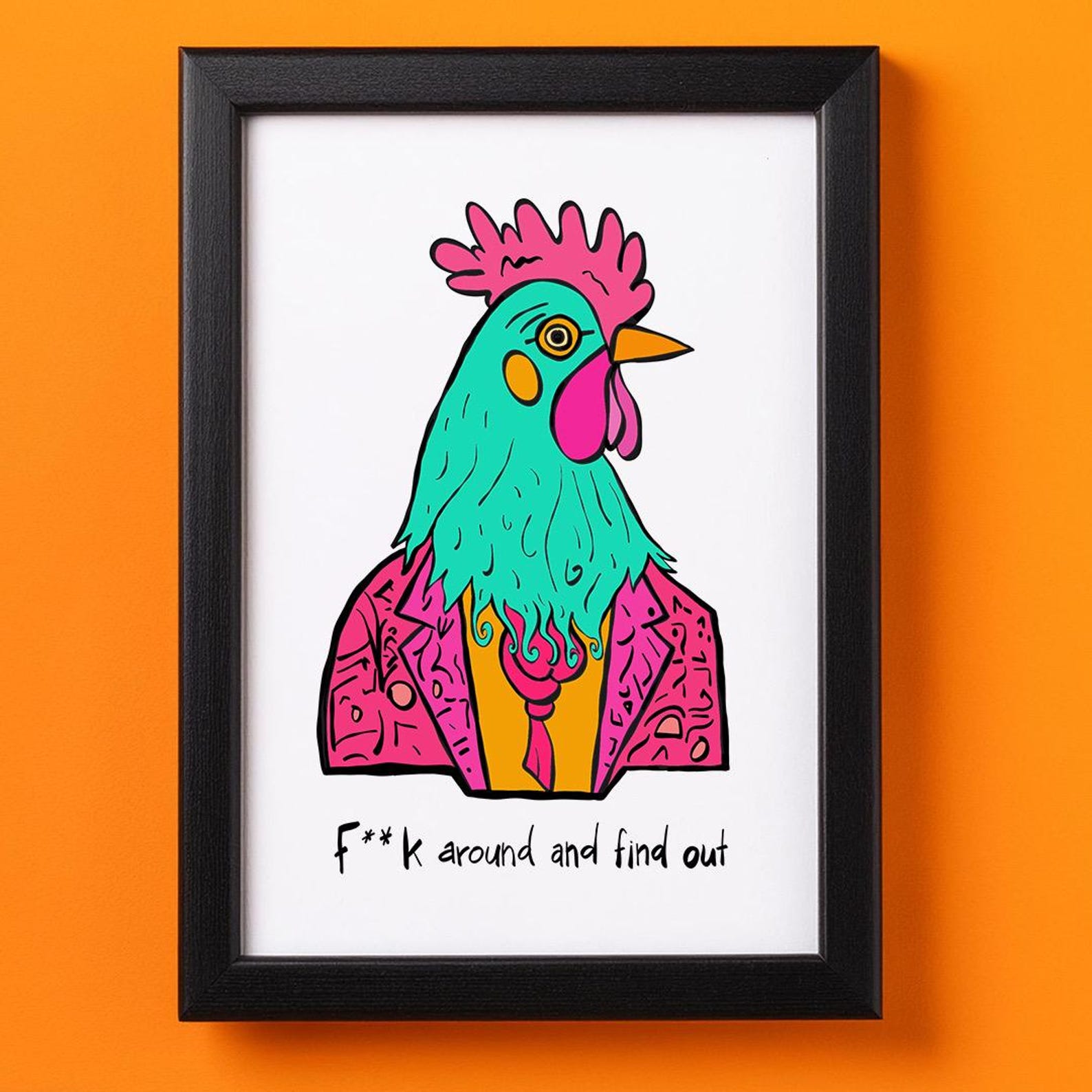 Chicken Wall Art | Funny Chicken Art | Digital Download | Chicken Lover ...