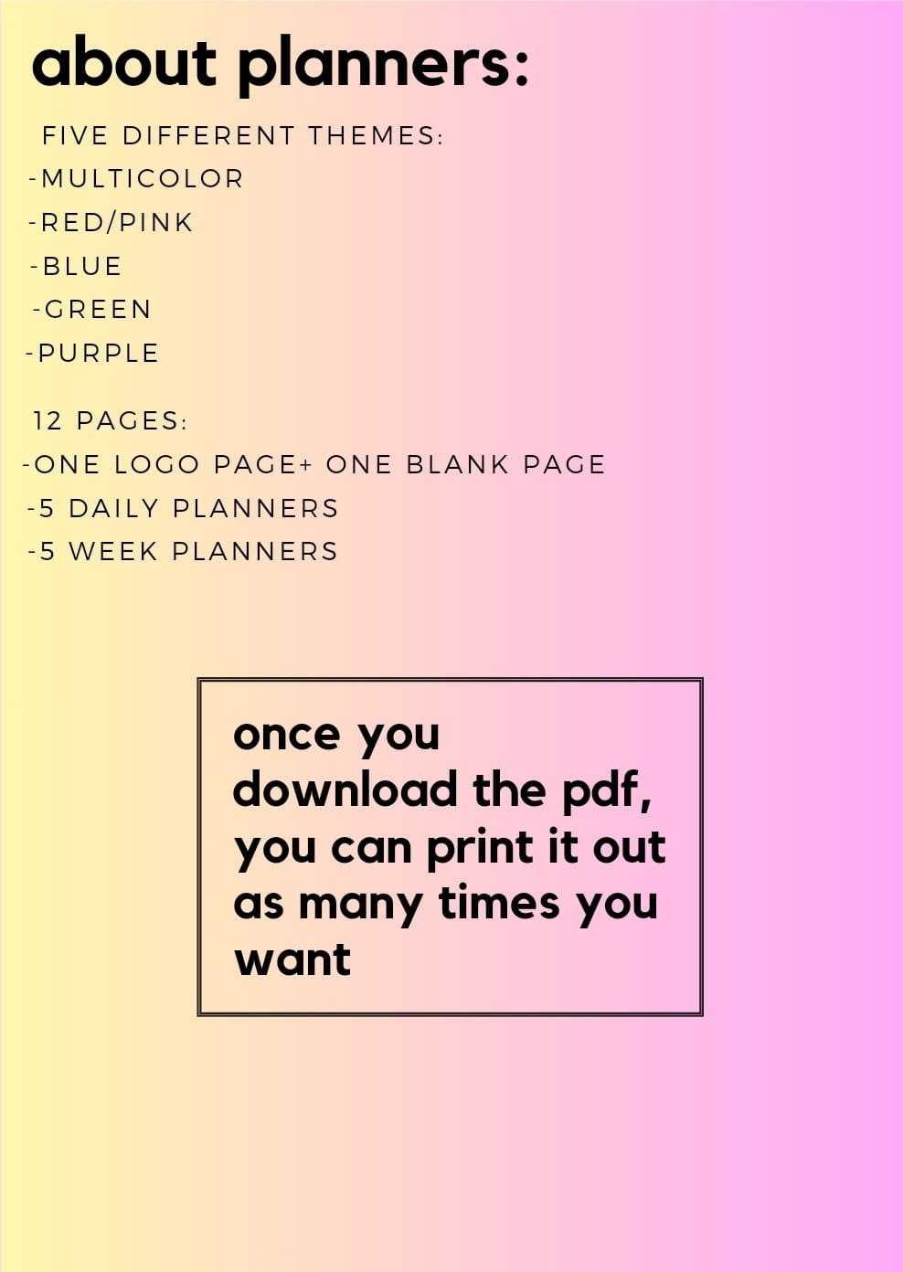 Daily and Weekly Planner / Printable Planners - Etsy