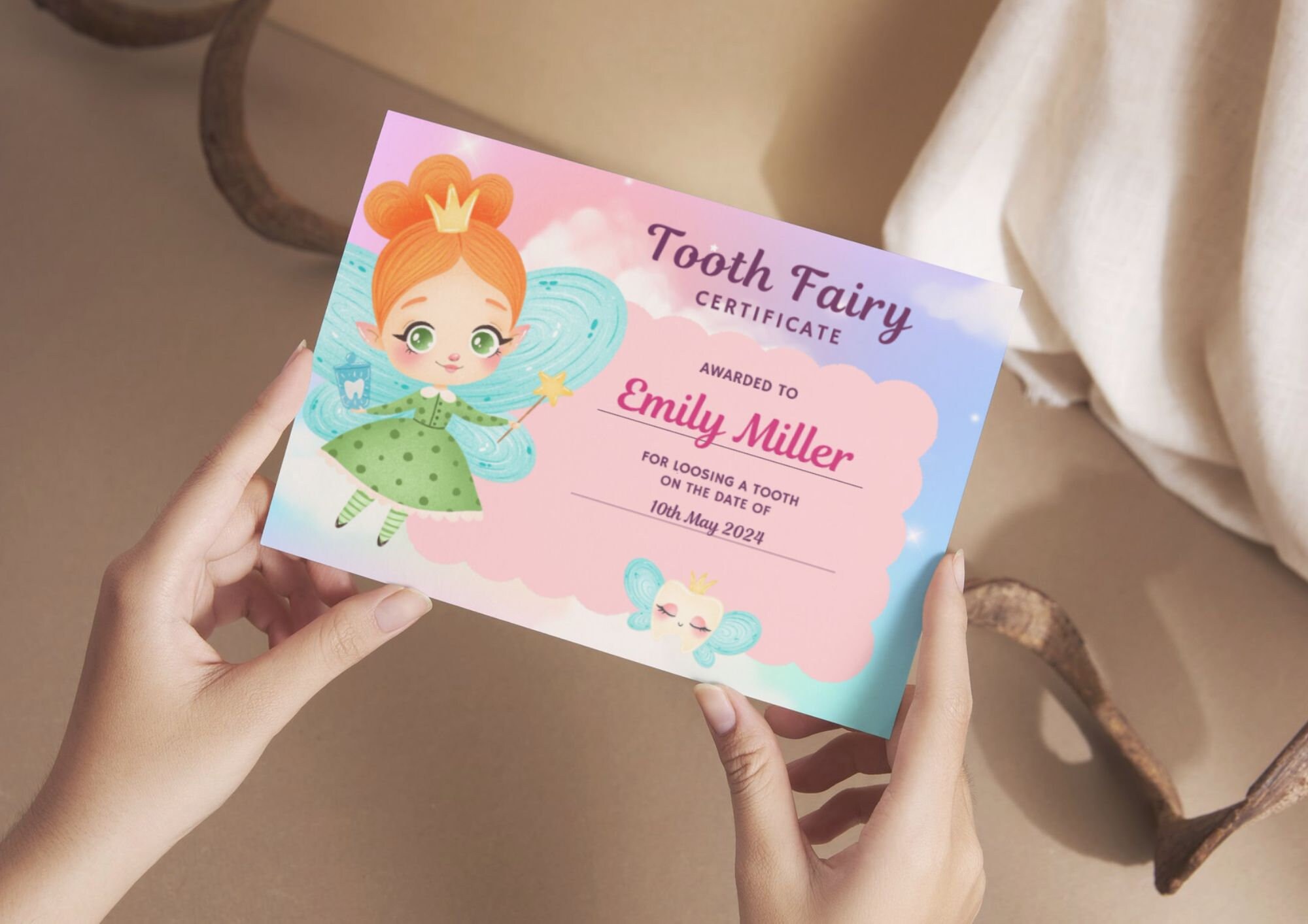 Set of EDITABLE Tooth Fairy Certificate, Instant Download, Printable ...