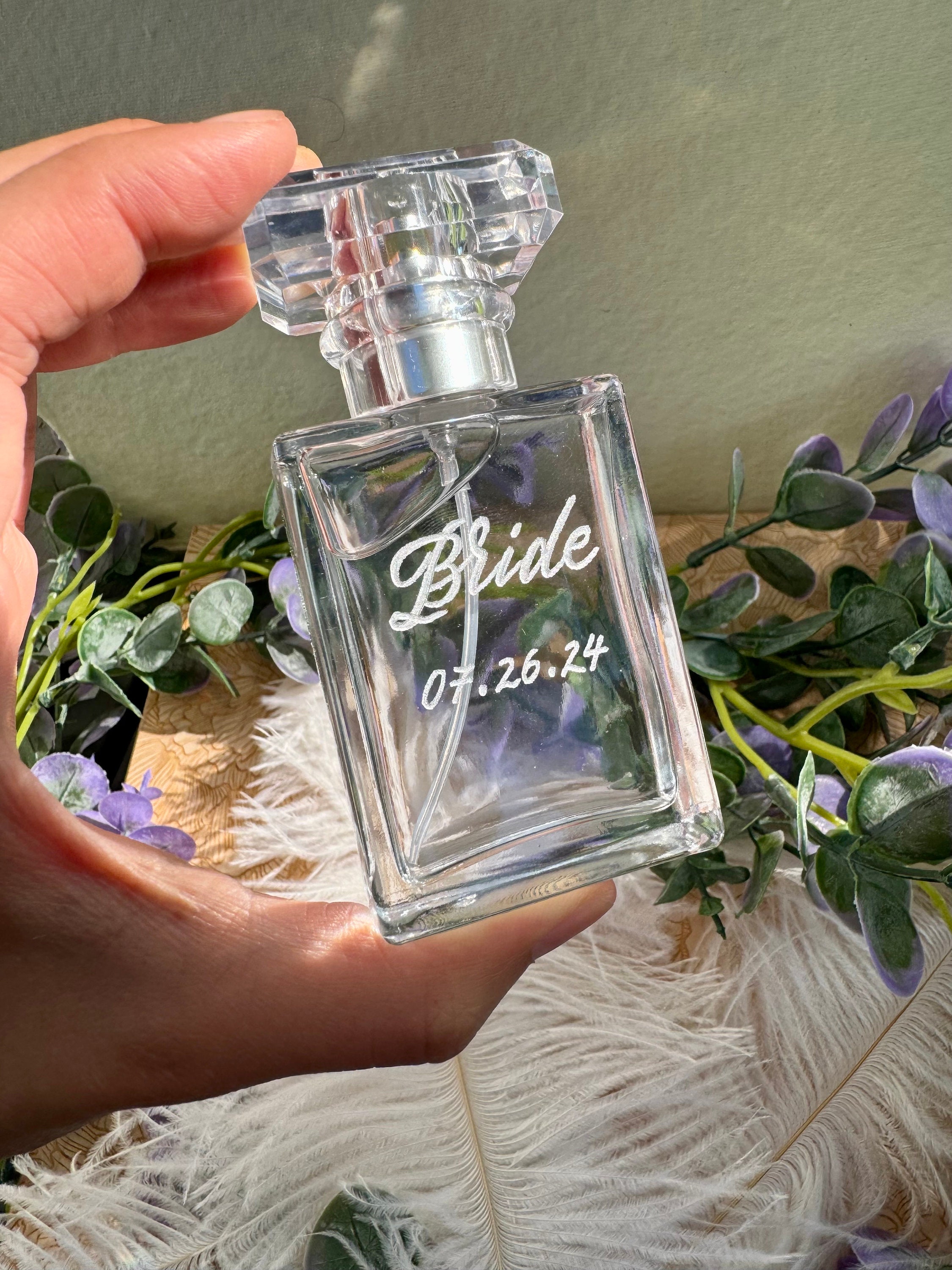 Hand-engraved Personalized Perfume Bottle: Bridal Keepsake Gift - Etsy