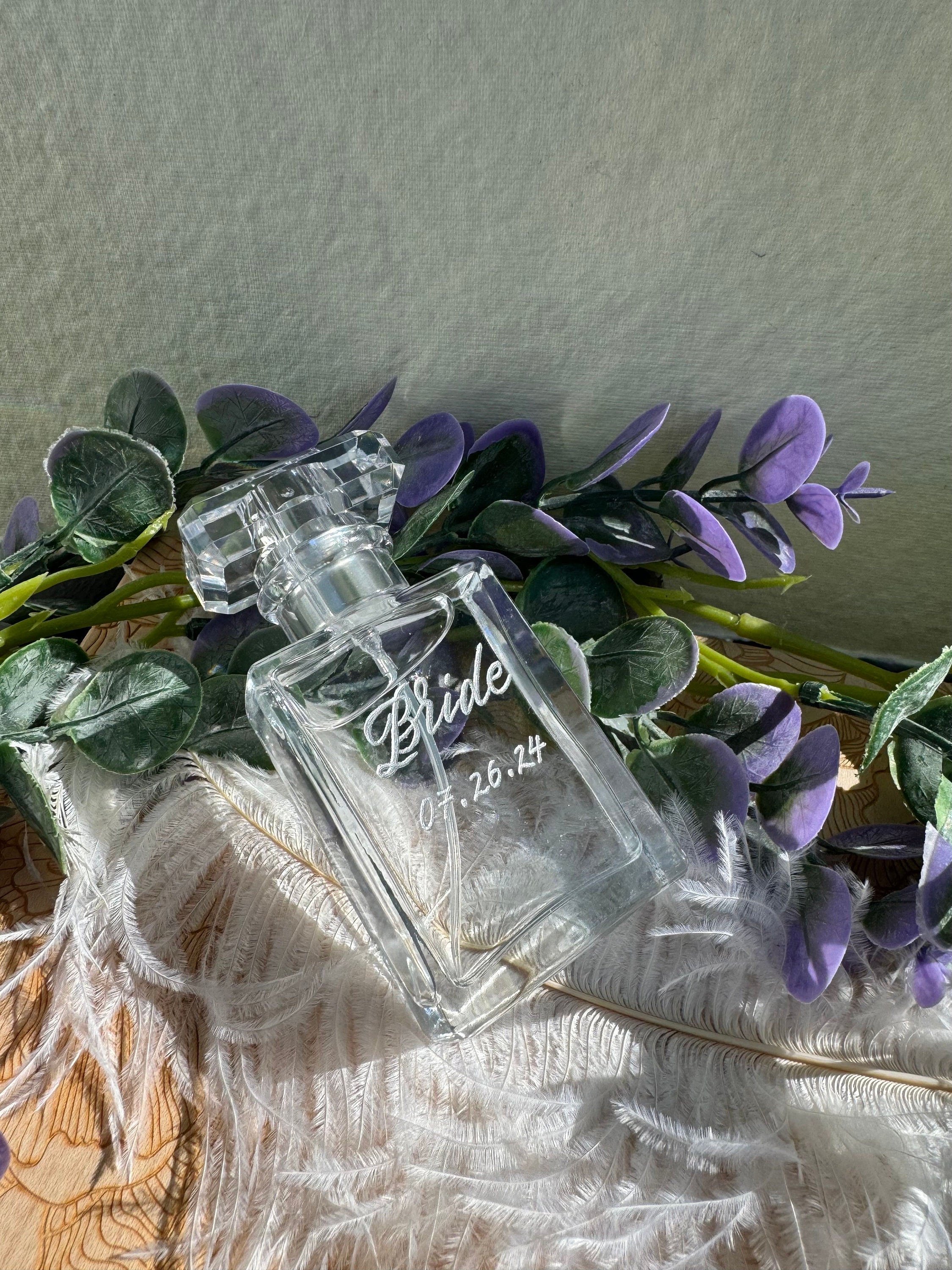 Hand-engraved Personalized Perfume Bottle: Bridal Keepsake Gift - Etsy