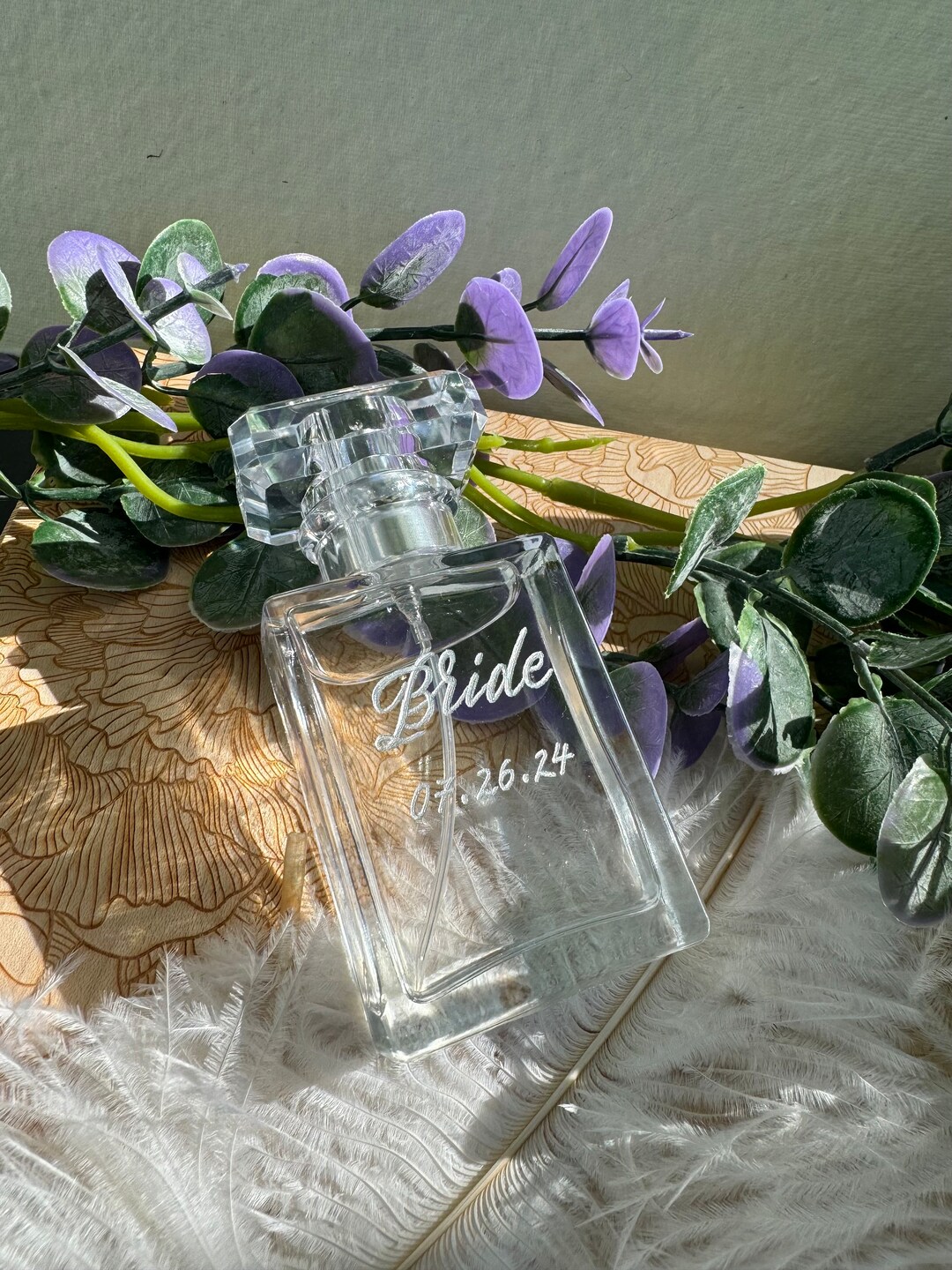 Hand-engraved Personalized Perfume Bottle: Bridal Keepsake Gift - Etsy
