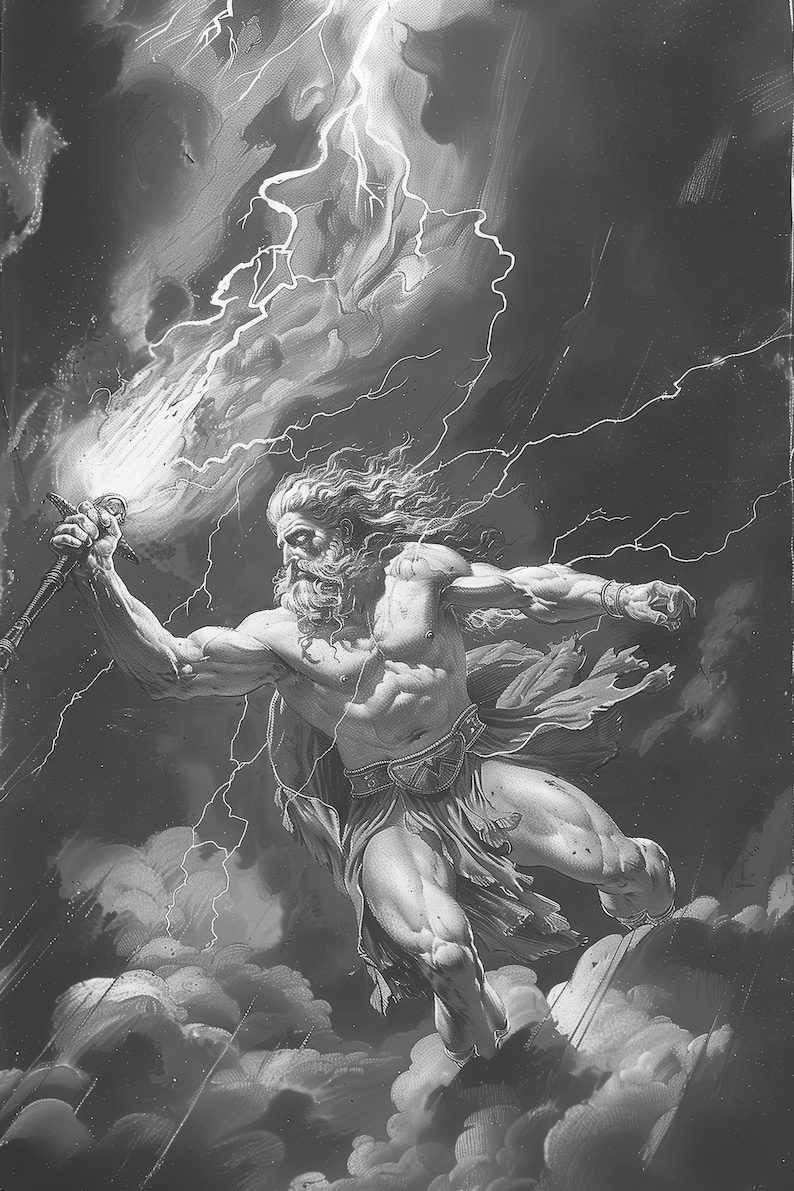 Zeus Greek Mythology Wall Art - Etsy