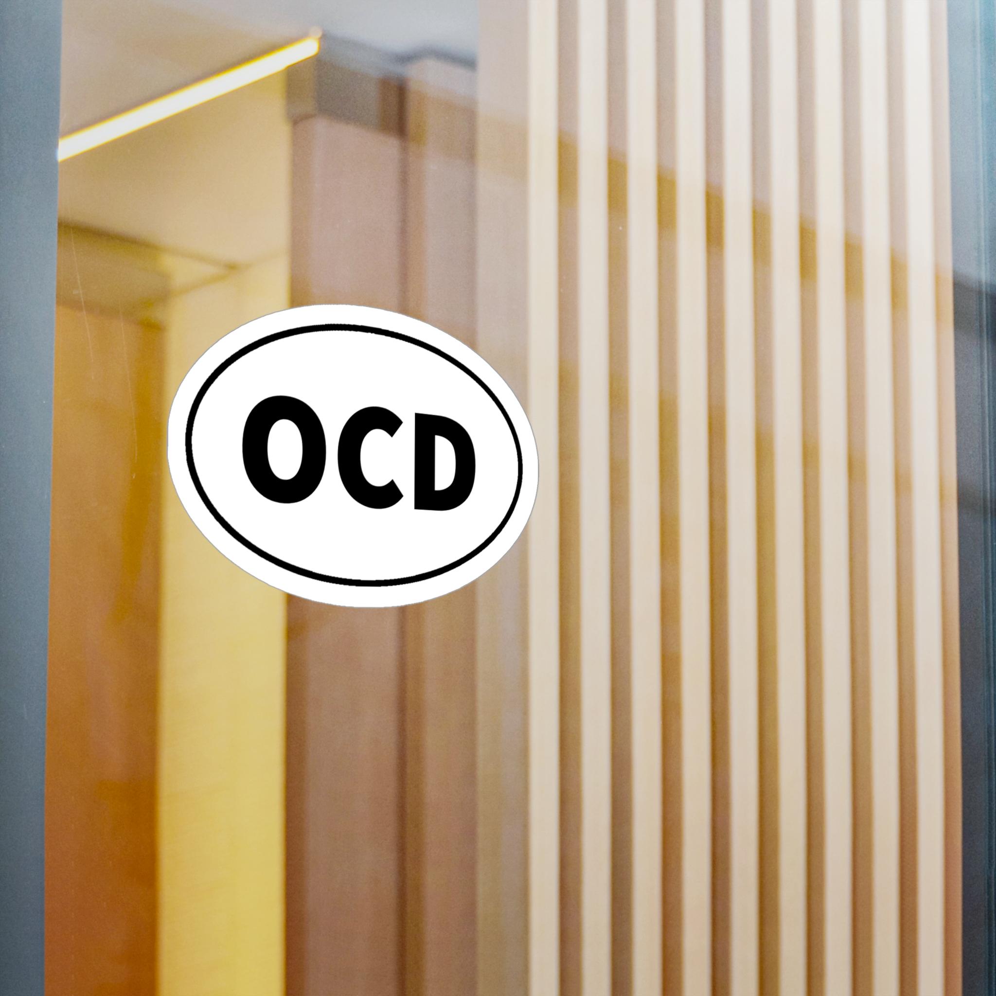 OCD Sticker: White Vinyl, Water Resistant - Etsy
